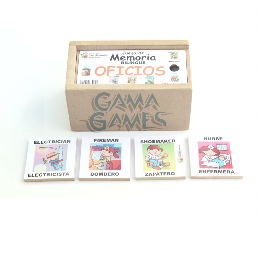 Juego de memoria Oficios Bilingue memorama - Gama Games